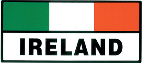 Irish Souvenir Sticker AS18 Tricolour rectangle – Irishdecalproducts