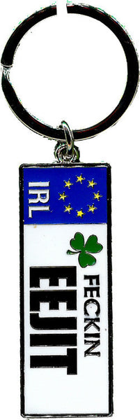 KRRP13 Feckin Eejit Reg Plate Keyring – Irishdecalproducts