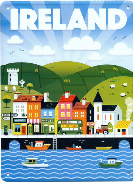 Vintage Wall Signs Of Irland MWS001 Ireland Town – Irishdecalproducts