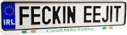 Genuine Irish Car Registration Plate RP41 Feckin Eejit – Irishdecalproducts