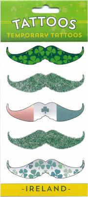 Temporary Irish Tattoo Funny Mustache St Patricks Day – Irishdecalproducts